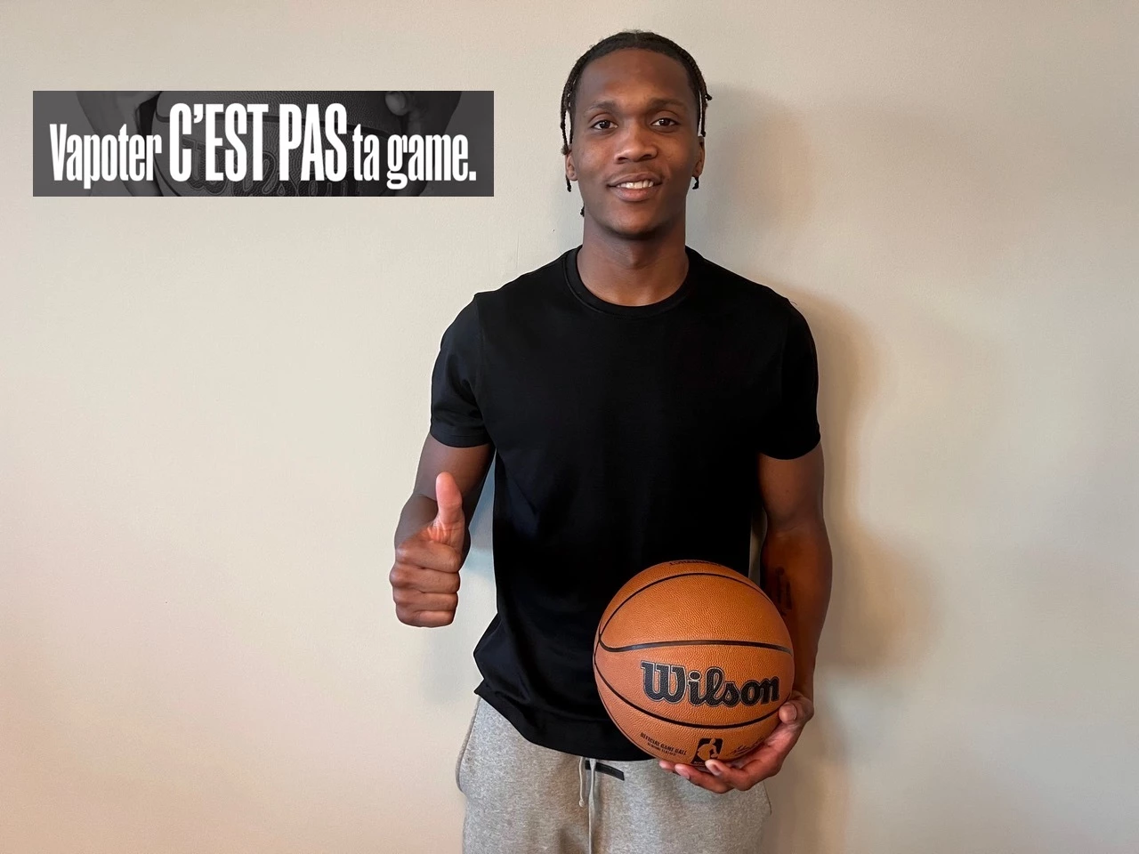 Benn Mathurin, NBA rookie Star: spokesperson for a anti-vape campaign